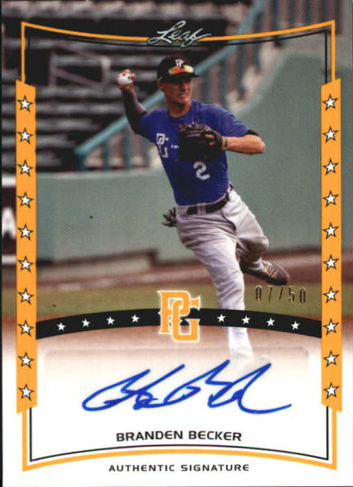 Branden Becker Baseball Price Guide | Branden Becker Trading Card Value ...