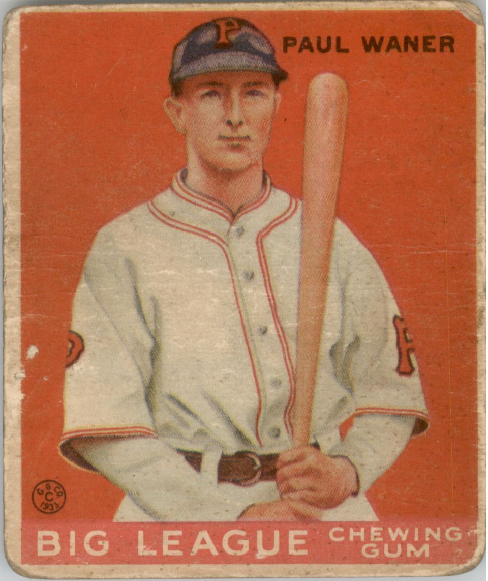 Paul P. Waner Baseball Price Guide | Paul P. Waner Trading Card Value ...