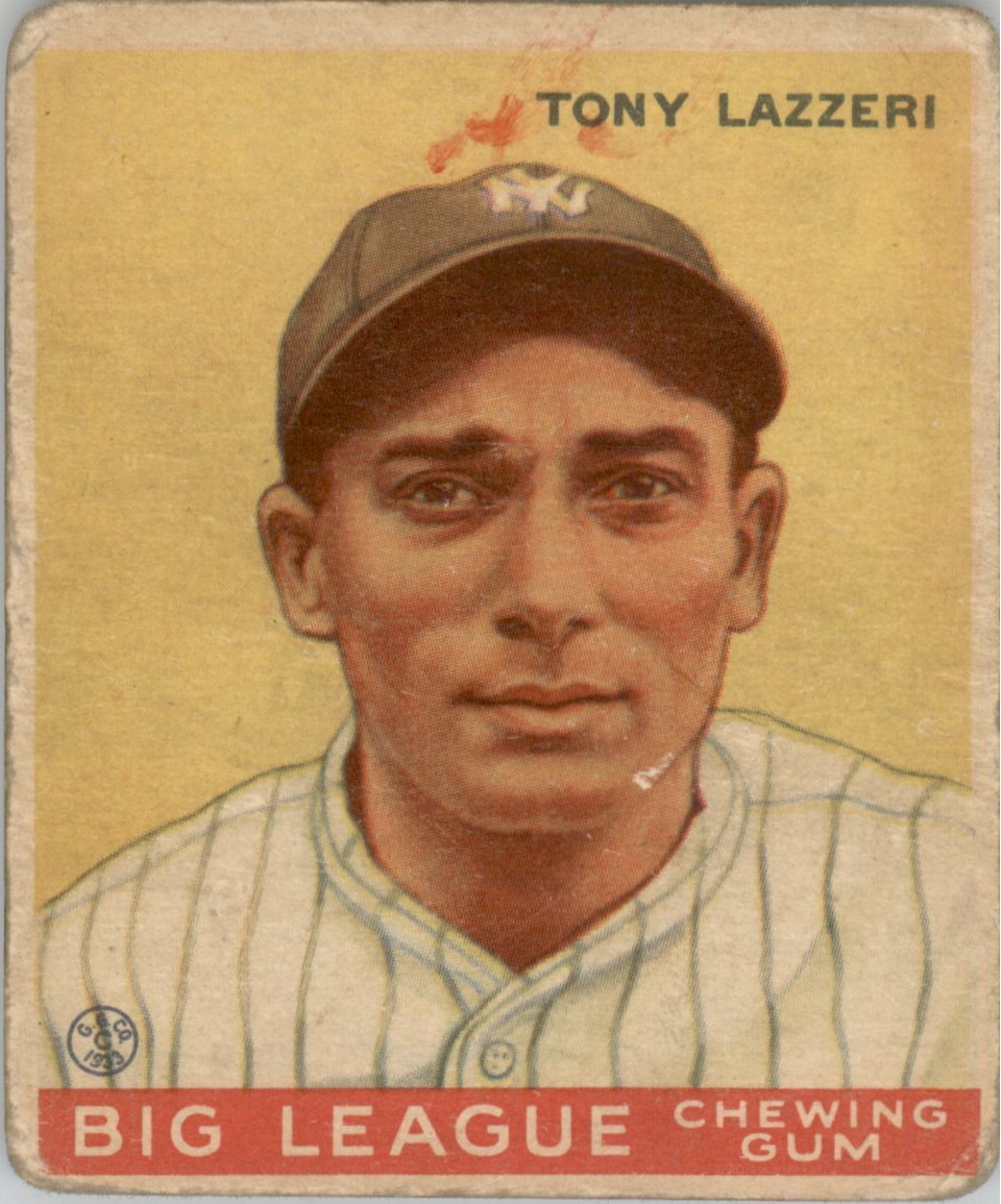 Tony Lazzeri Baseball Price Guide | Tony Lazzeri Trading Card Value ...