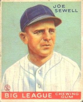 Joe W. Sewell Baseball Price Guide | Joe W. Sewell Trading Card Value ...