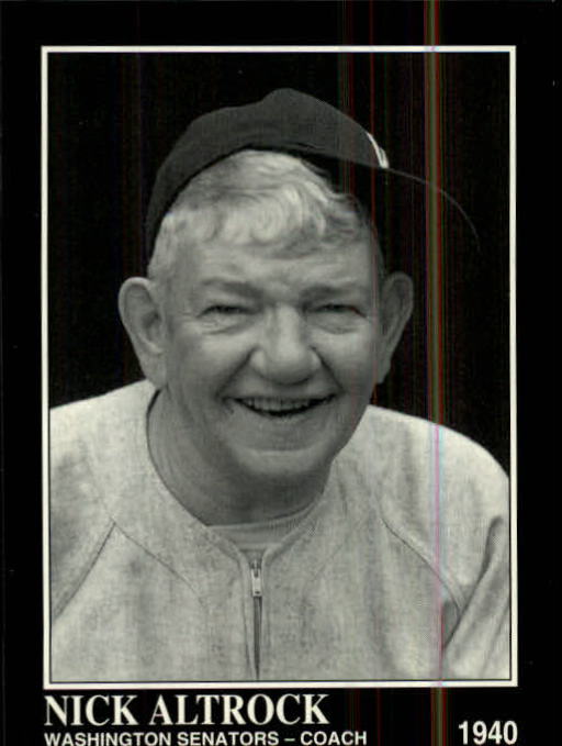 Nick Altrock Baseball Price Guide | Nick Altrock Trading Card Value ...