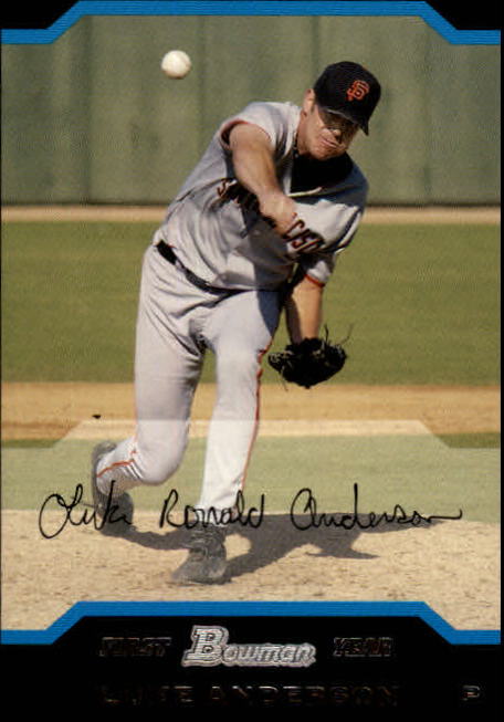 Luke Anderson Baseball Price Guide | Luke Anderson Trading Card Value ...