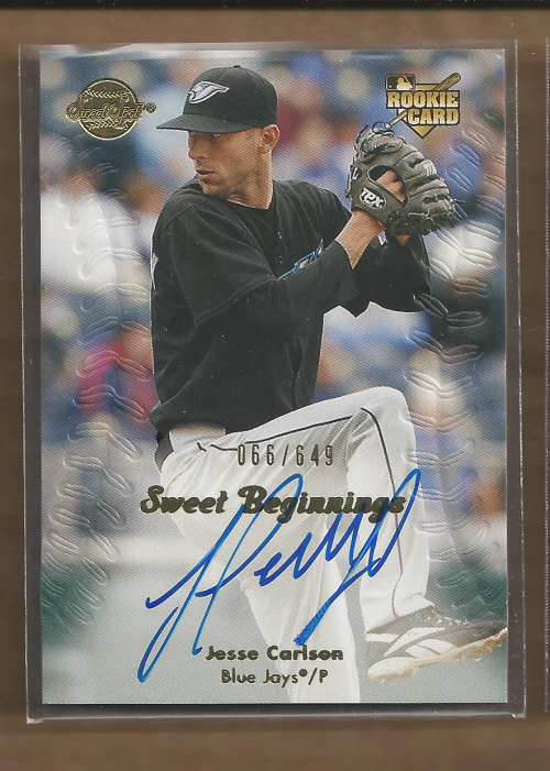 Jesse Carlson Baseball Price Guide | Jesse Carlson Trading Card Value ...