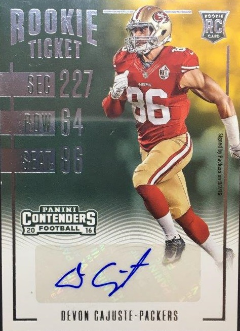 Devon Cajuste Football Price Guide | Devon Cajuste Trading Card Value ...