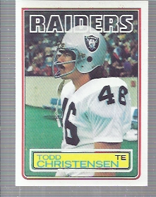 Todd Christensen Football Price Guide | Todd Christensen Trading Card ...