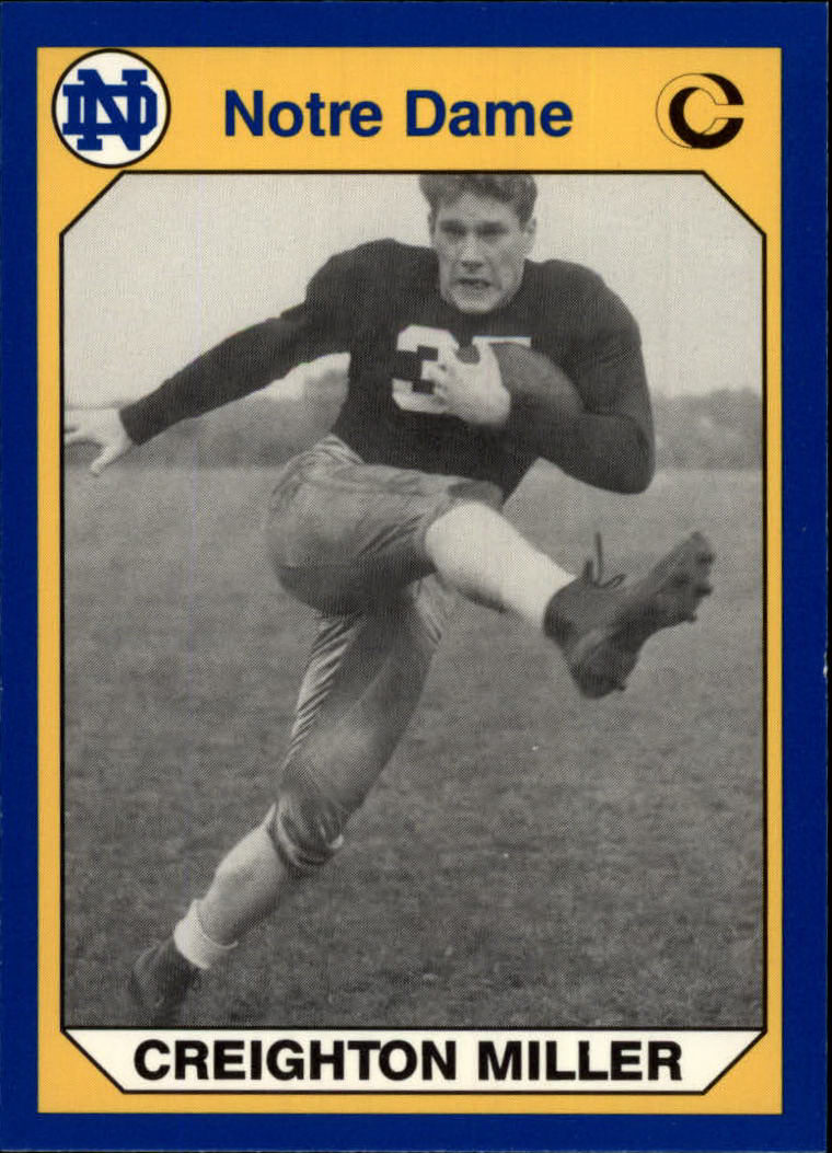 Creighton Miller Football Price Guide | Creighton Miller Trading Card ...