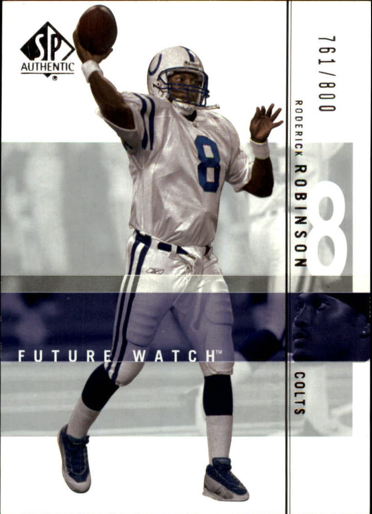 Roderick Robinson Football Price Guide | Roderick Robinson Trading Card ...