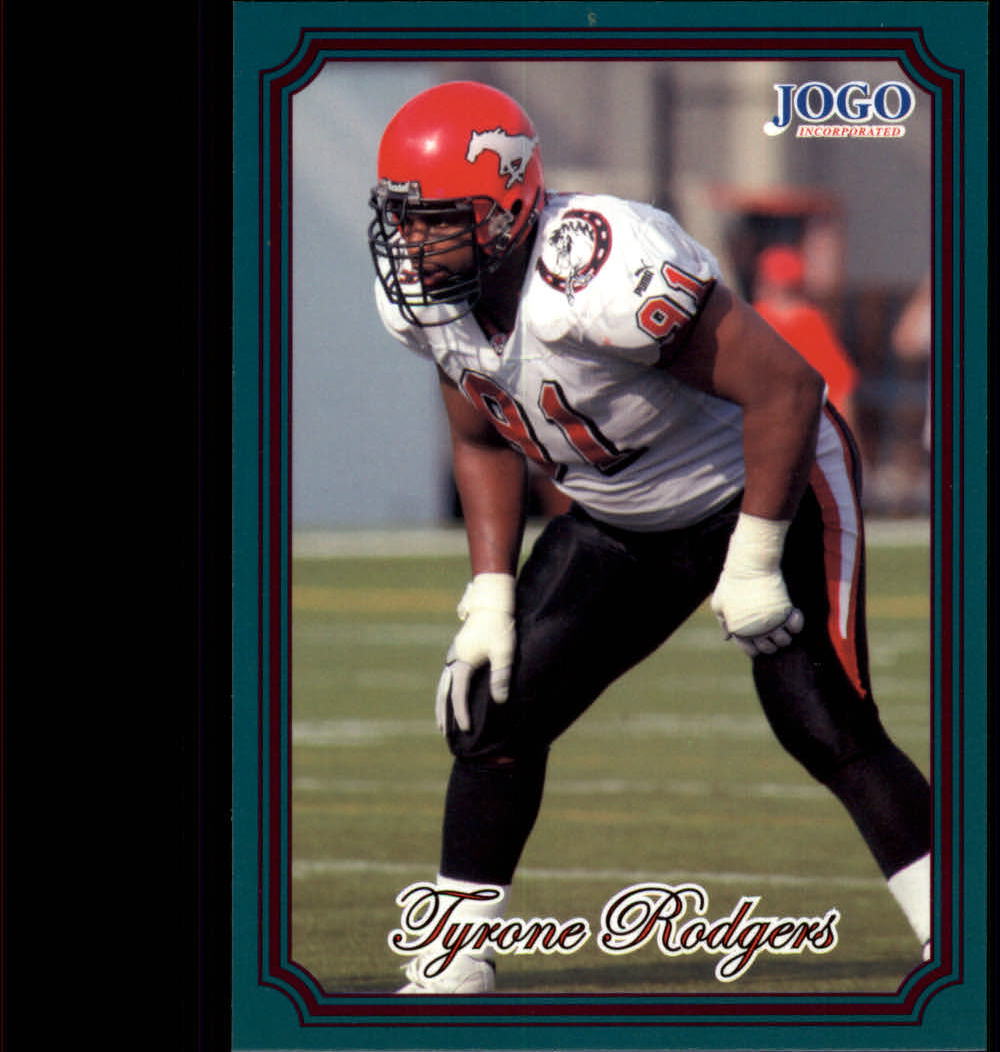 Tyrone Rodgers Football Price Guide | Tyrone Rodgers Trading Card Value ...