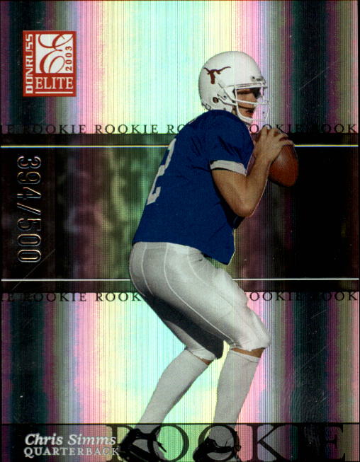 Chris Simms Football Price Guide | Chris Simms Trading Card Value – Beckett