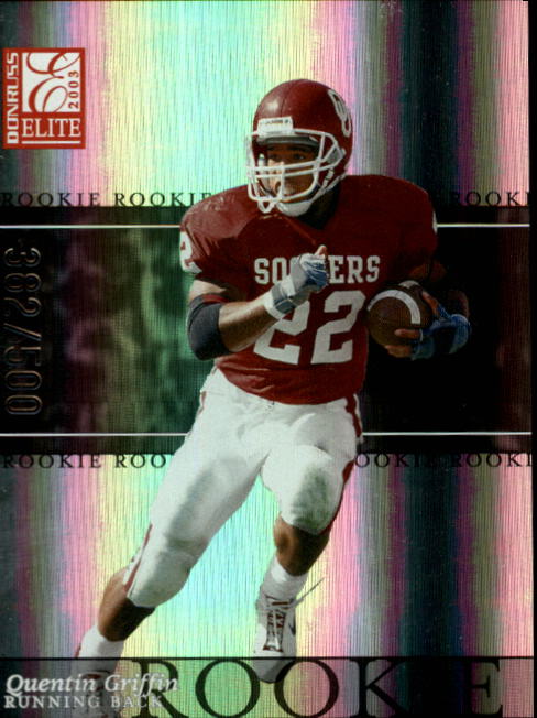 Quentin Griffin Football Price Guide | Quentin Griffin Trading Card ...