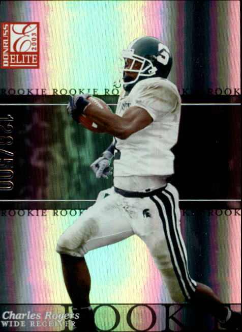 Charles Rogers Football Price Guide | Charles Rogers Trading Card Value ...