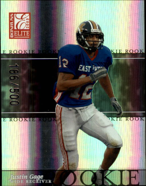 Buy Justin Gage Cards Online | Justin Gage Football Price Guide - Beckett
