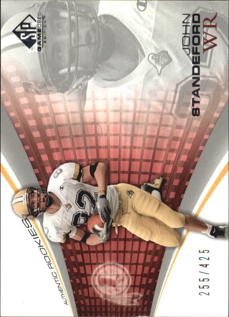 John Standeford Football Price Guide | John Standeford Trading Card ...