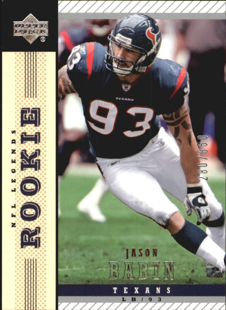 Jason Babin Football Price Guide | Jason Babin Trading Card Value – Beckett