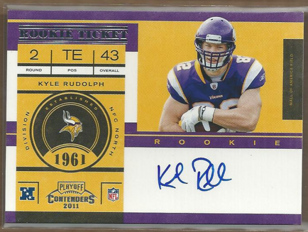 Kyle Rudolph Football Price Guide | Kyle Rudolph Trading Card Value ...