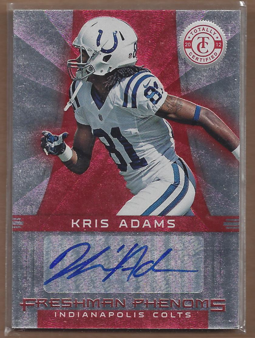 Kris Adams Football Price Guide | Kris Adams Trading Card Value – Beckett