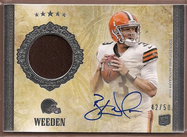 Brandon Weeden Football Price Guide | Brandon Weeden Trading Card Value ...