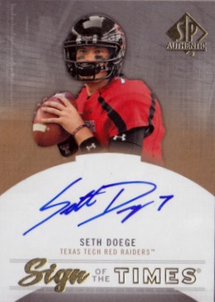 Seth Doege Football Price Guide | Seth Doege Trading Card Value – Beckett