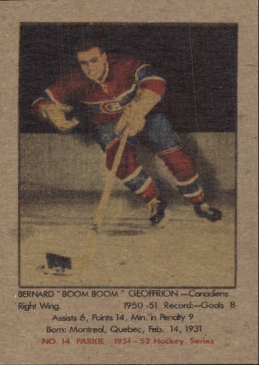 Bernie Geoffrion Hockey Price Guide | Bernie Geoffrion Trading Card ...