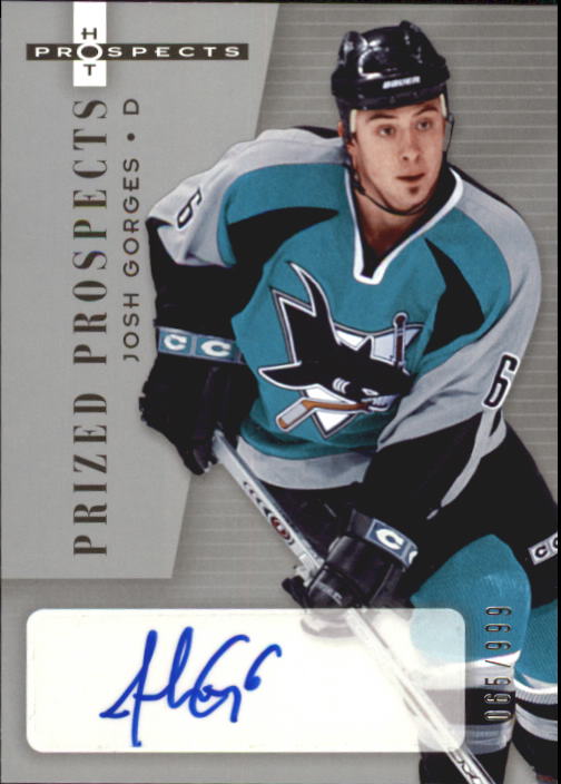 Josh Gorges Hockey Price Guide | Josh Gorges Trading Card Value – Beckett