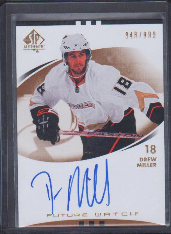 Drew Miller Hockey Price Guide | Drew Miller Trading Card Value – Beckett