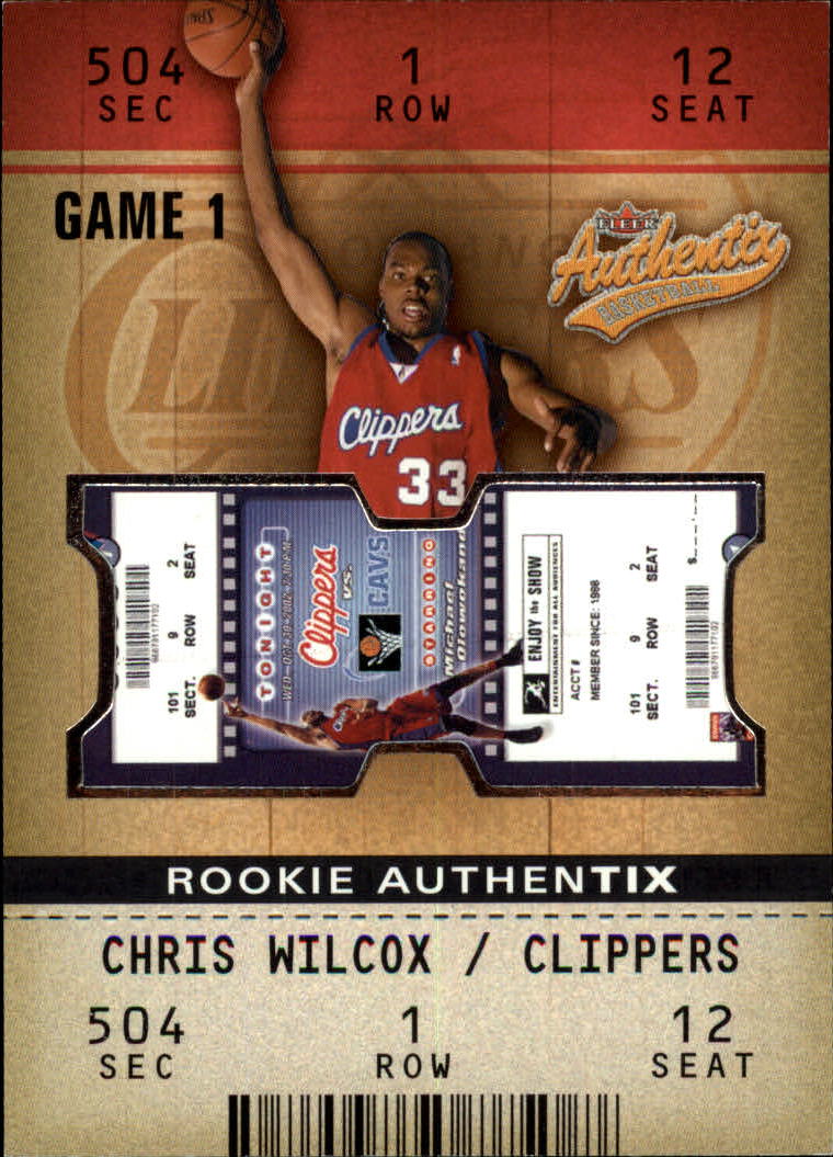 Chris Wilcox Basketball Price Guide | Chris Wilcox Trading Card Value ...