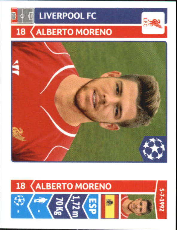 Alberto Moreno Soccer Price Guide | Alberto Moreno Trading Card Value ...