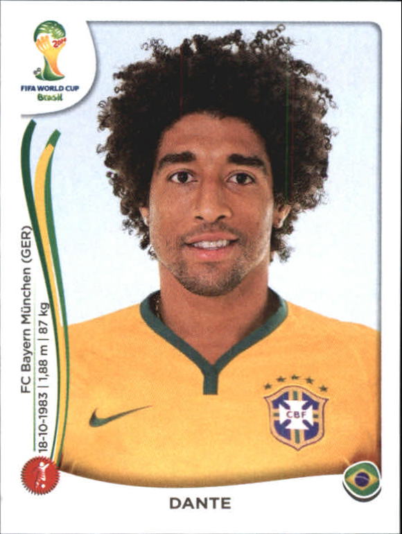 Dante (Dante Bonfim Costa Santos) Soccer Price Guide | Dante (Dante ...
